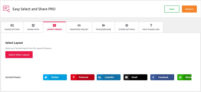 Easy Select and Share Pro by solwin | CodeCanyon